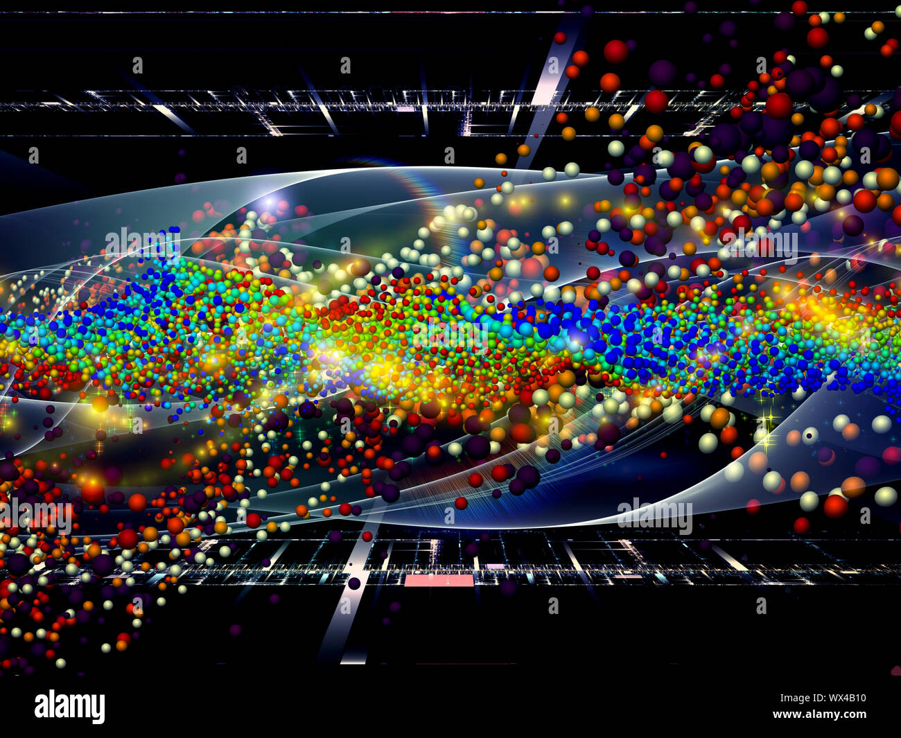Backdrop of molecular elements in space to complement your design on ...