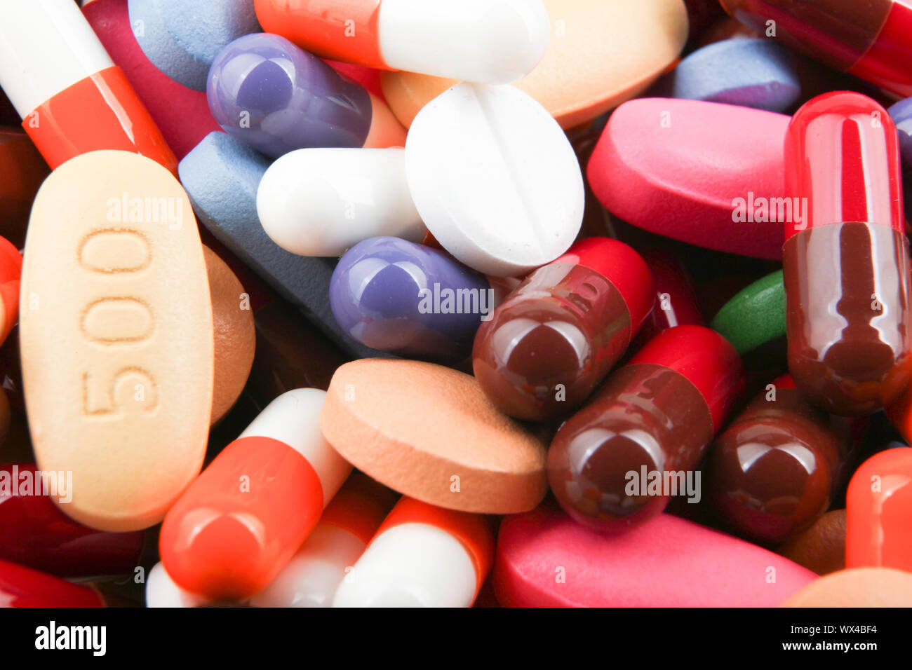 Medicine Pills Background Stock Photo - Alamy