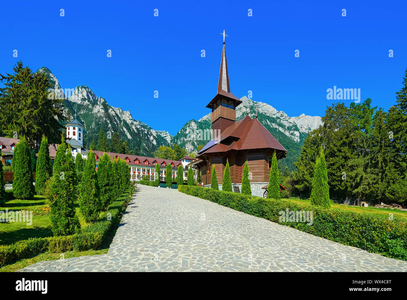 Monastery in Busteni Stock Photo - Alamy