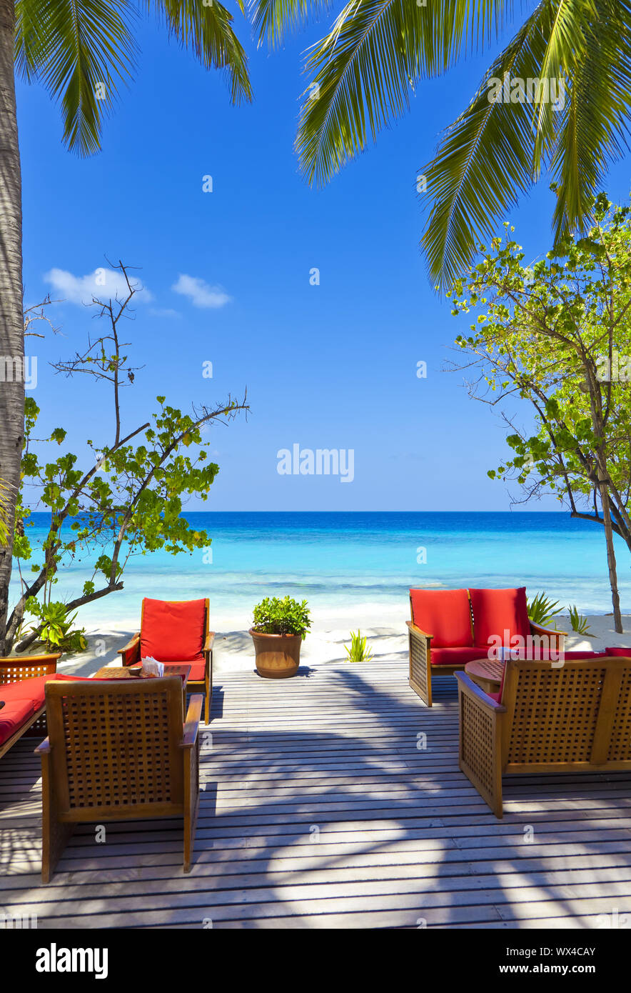 Beautiful wooden terrace view in hi-res stock photography and images ...