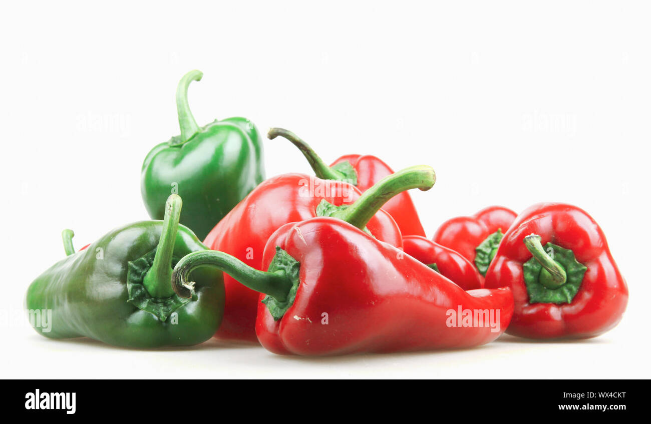 Red Pepper Isolated On White Background Stock Photo - Alamy