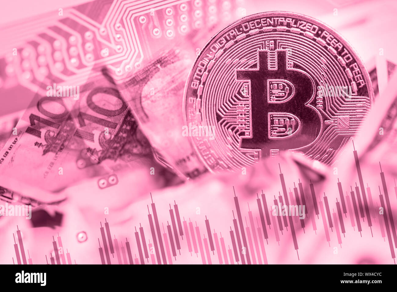 Economy trends virtual digital currency abstract background Stock Photo ...