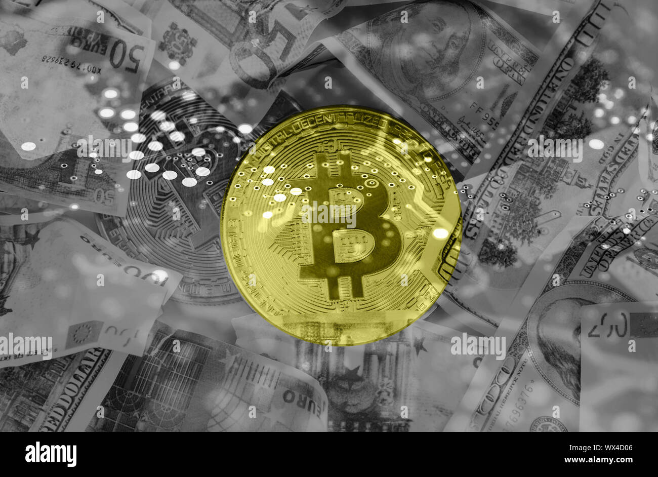 Economy trends virtual digital currency abstract background Stock Photo ...
