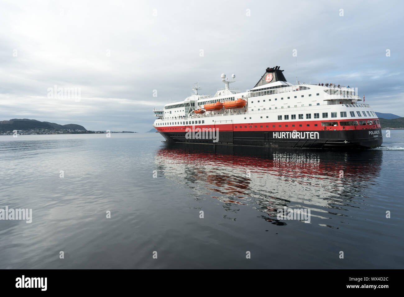 Ship jetties of Hurtigruten Stock Photo - Alamy
