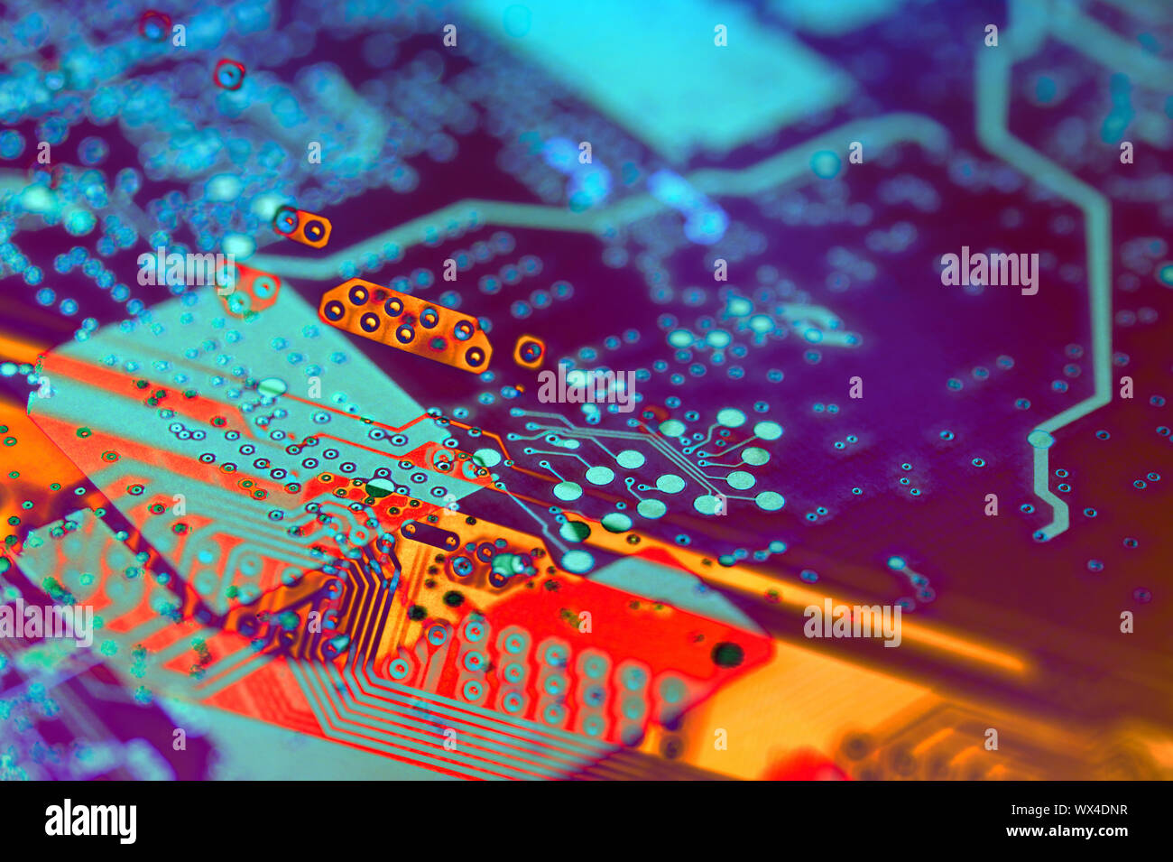 Abstract pattern with circuit board electronic elements Stock Photo - Alamy
