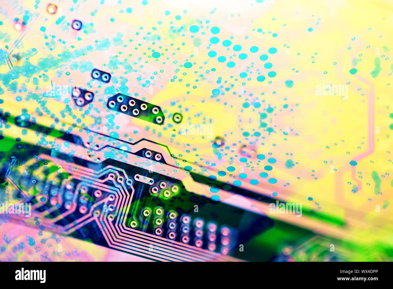 Abstract pattern with circuit board electronic elements Stock Photo - Alamy