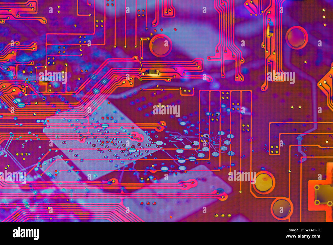 Abstract pattern with circuit board electronic elements Stock Photo - Alamy