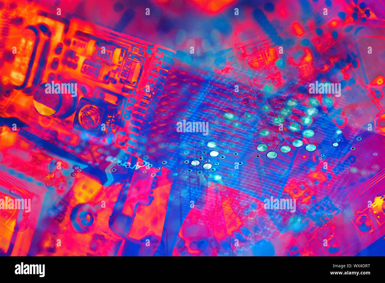 Abstract pattern with circuit board electronic elements Stock Photo - Alamy