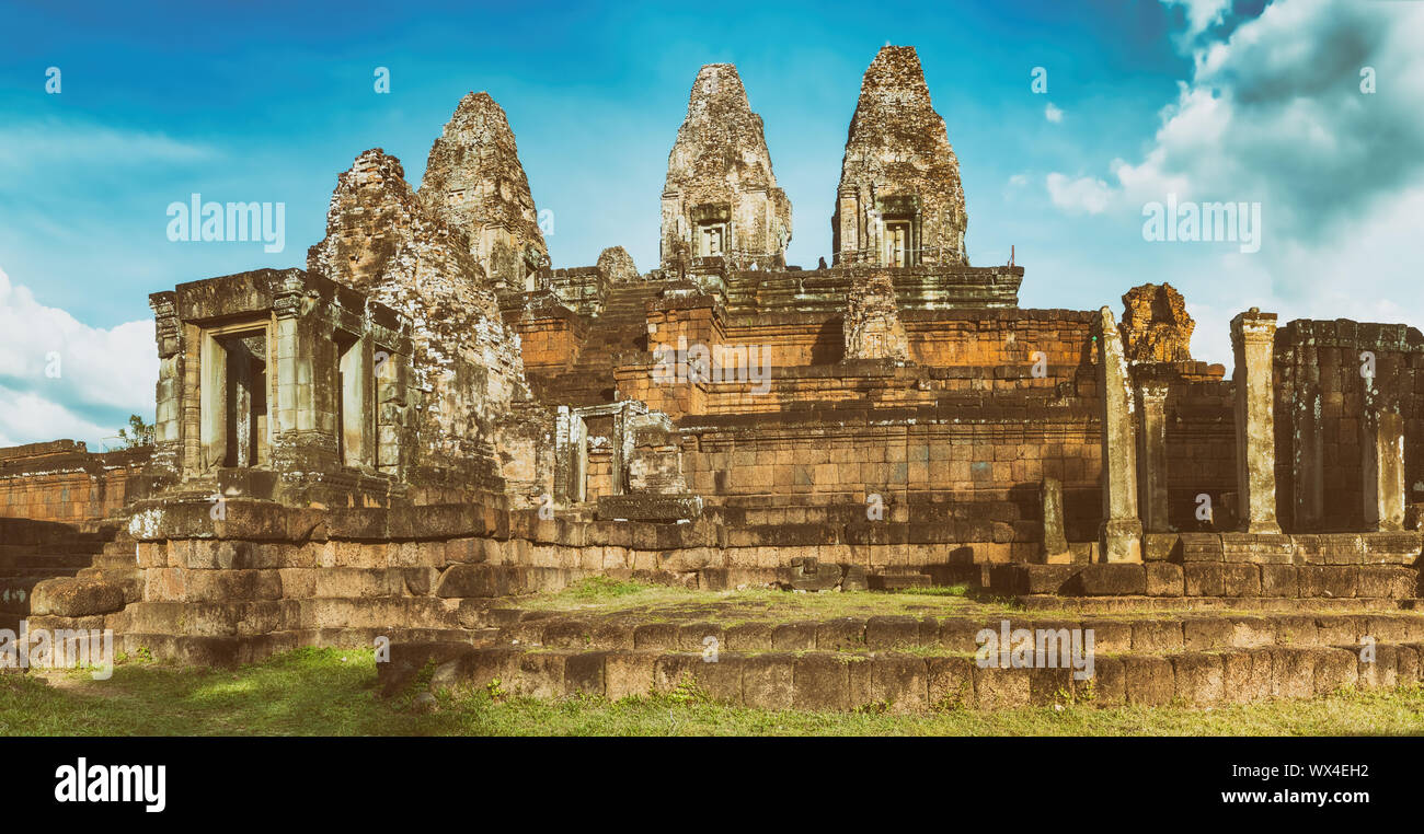 Pre Rup temple at sunset. Siem Reap. Cambodia. Panorama Stock Photo - Alamy