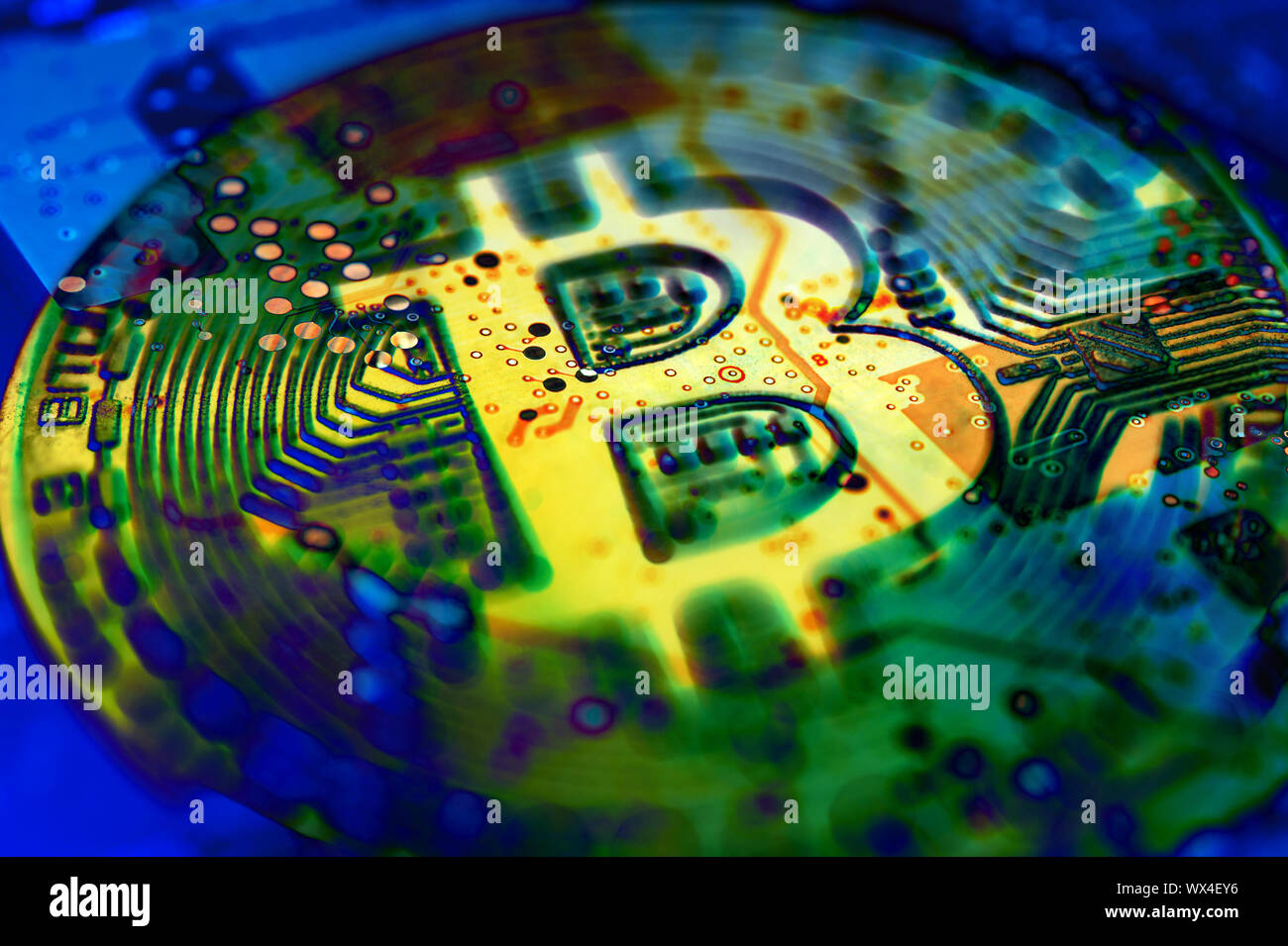 Economy trends virtual digital currency abstract background Stock Photo ...