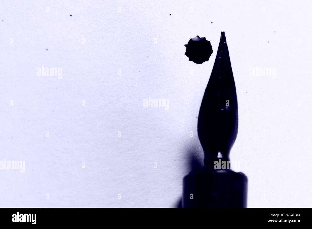 ink and pen on white paper writer Stock Photo - Alamy