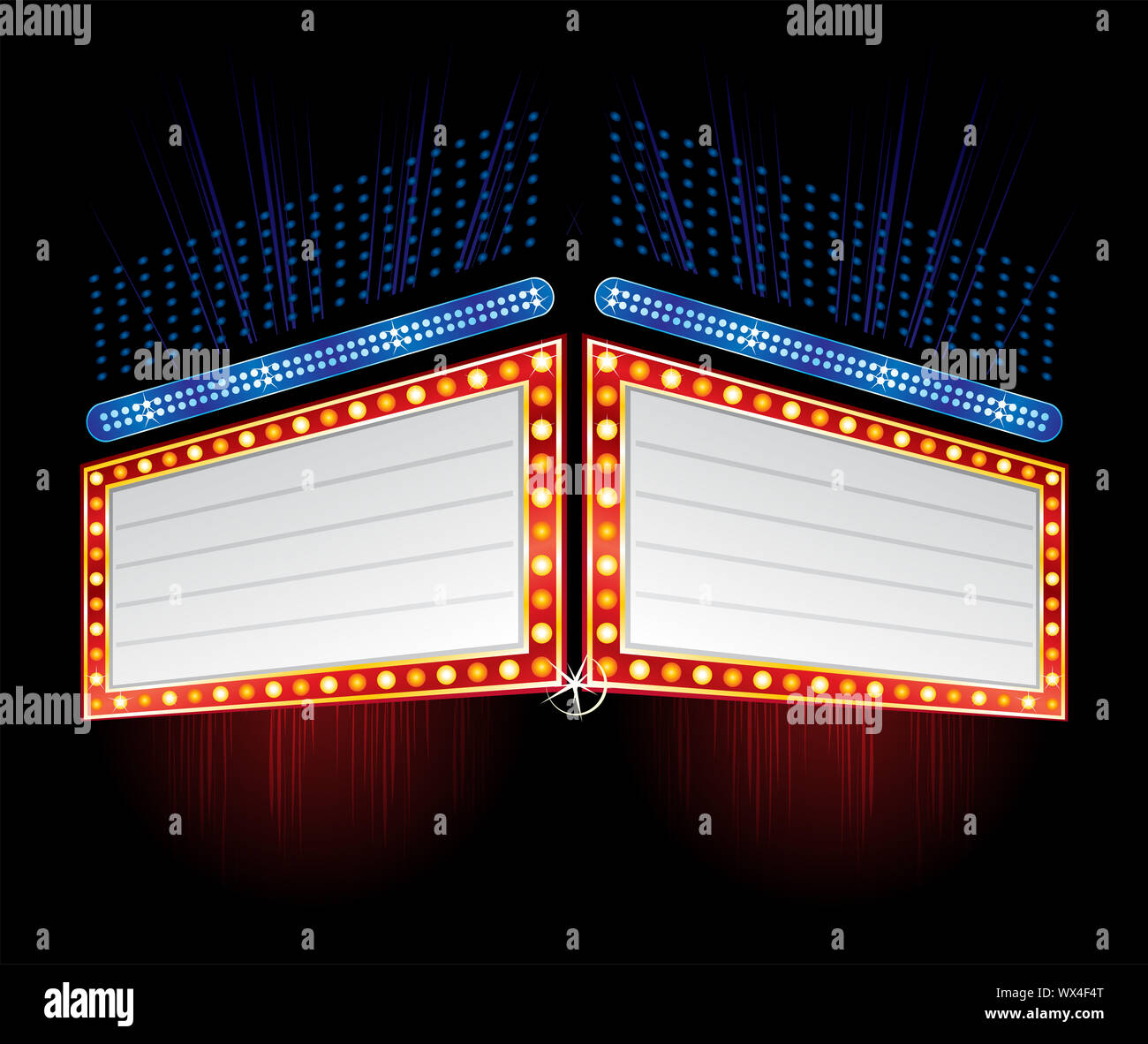 Double side neon sign Stock Photo - Alamy