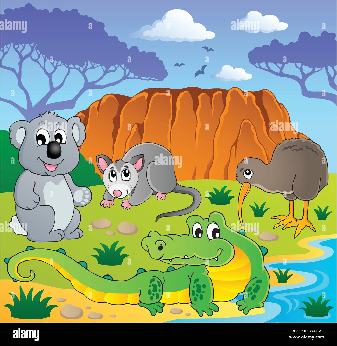 Kiwi bird habitat Stock Vector Images - Alamy