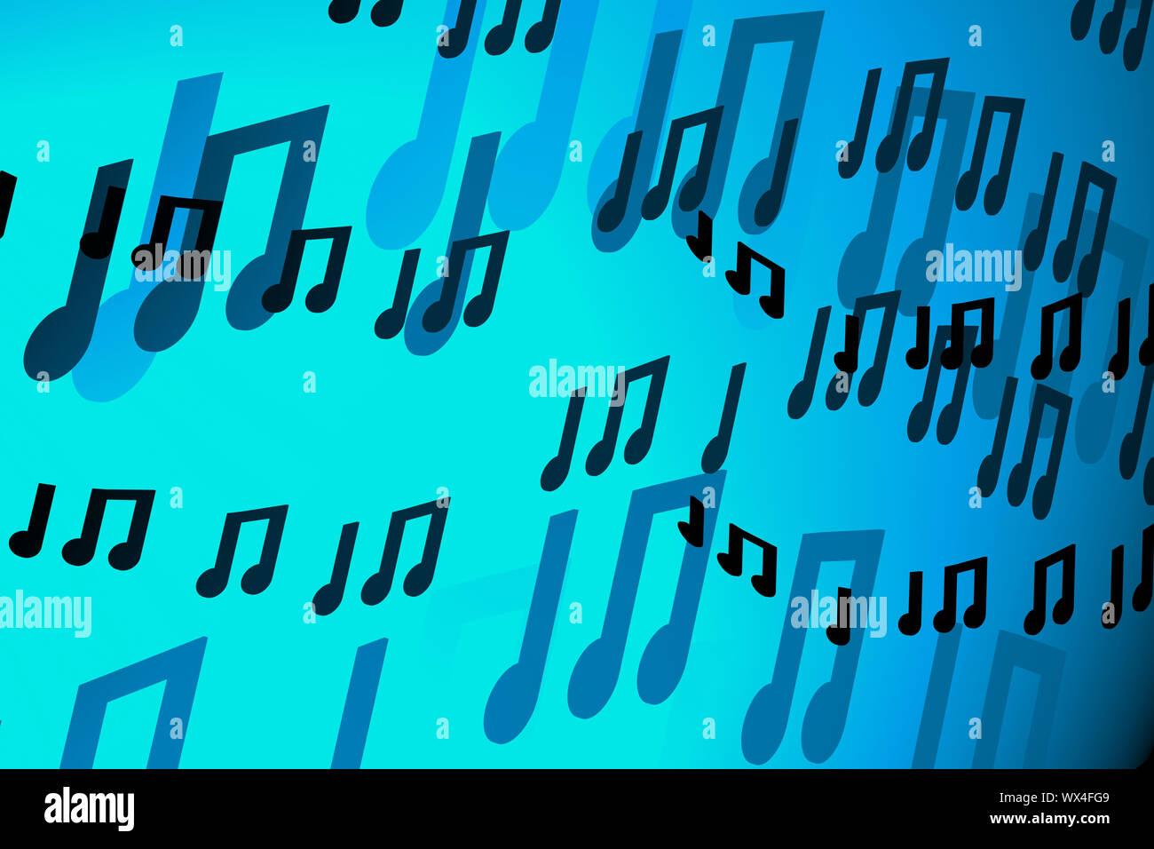 3d Notes abstract music background Stock Photo - Alamy