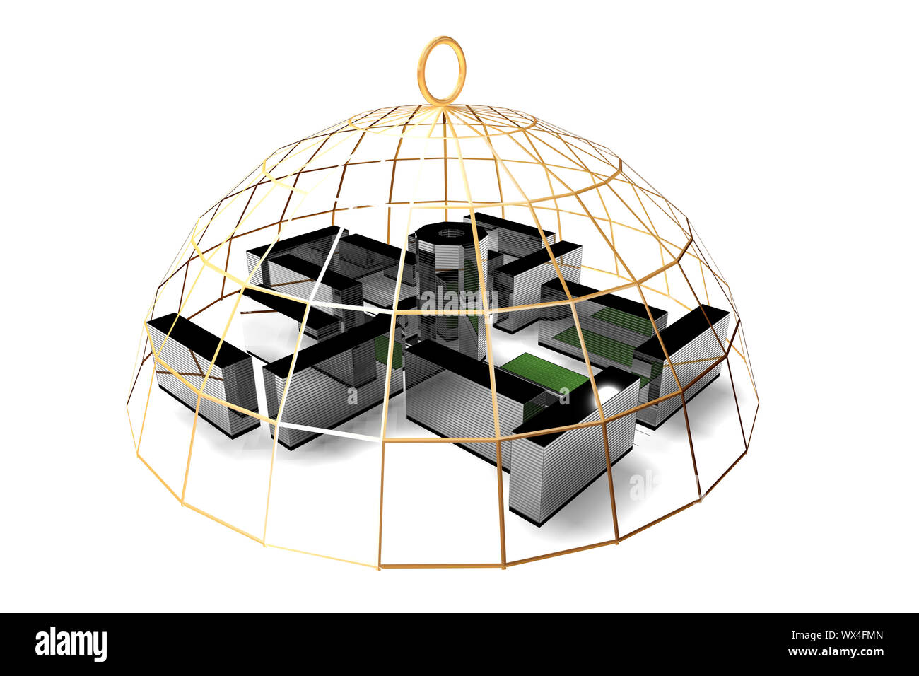office in golden cage not freedom concept Stock Photo - Alamy