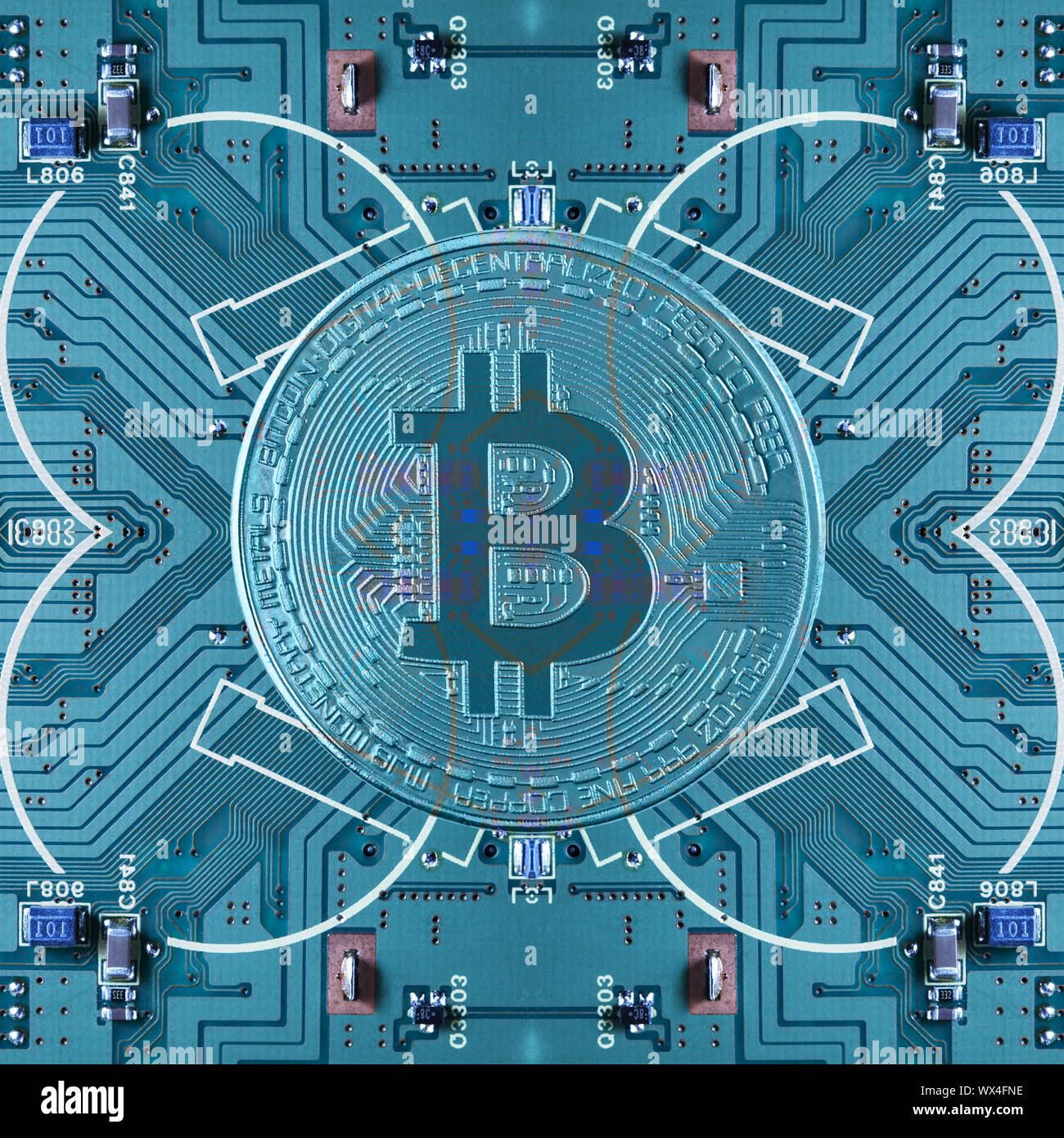 Economy trends virtual digital currency abstract background Stock Photo ...