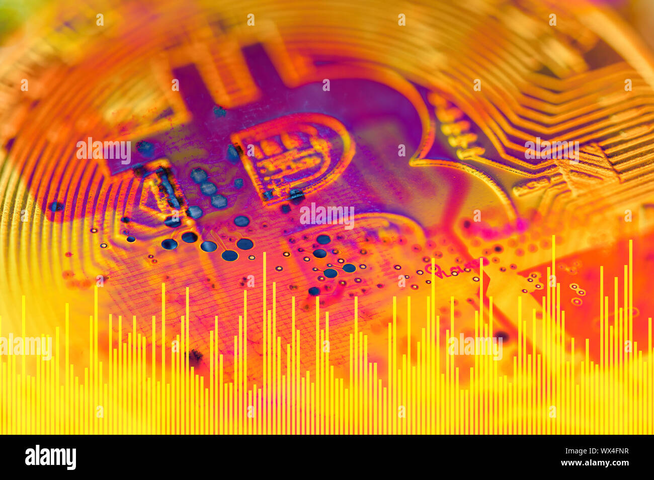 Economy trends virtual digital currency abstract background Stock Photo ...