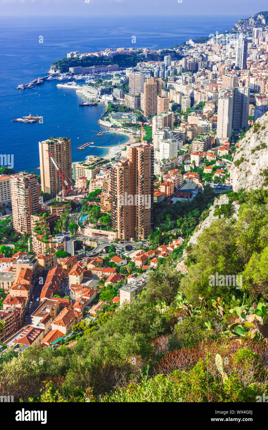 View of the city of Monaco. French Riviera Stock Photo - Alamy