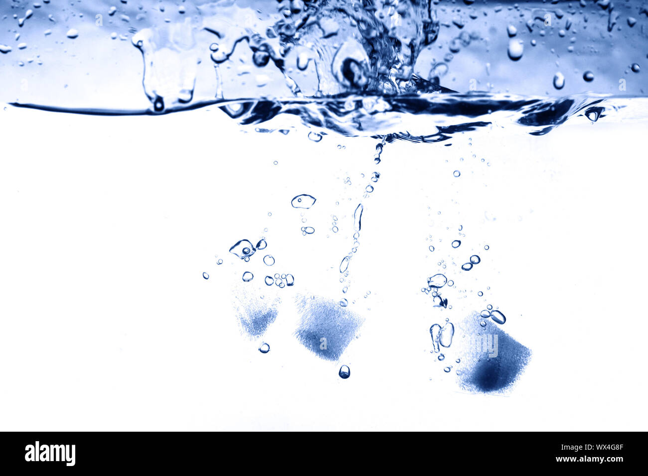 water splash close-up ice refreshing Stock Photo - Alamy