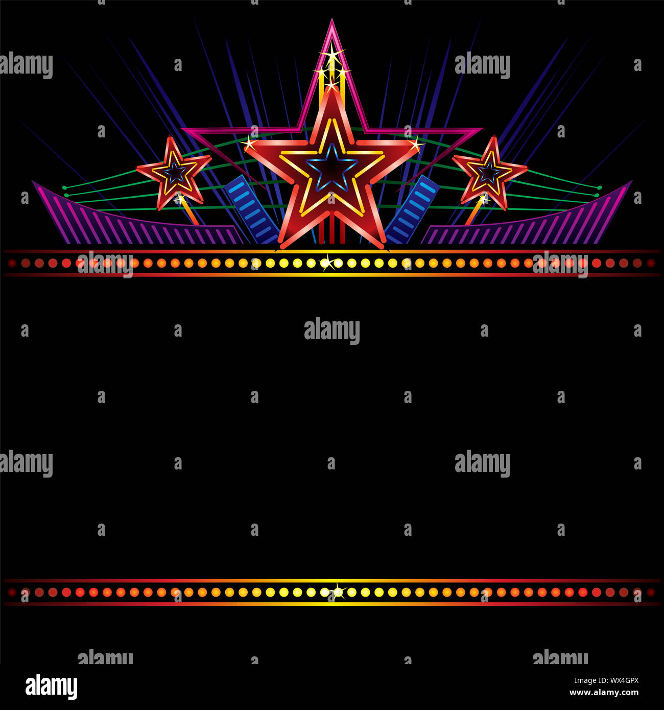 Entertainment sign with empty place Stock Photo - Alamy