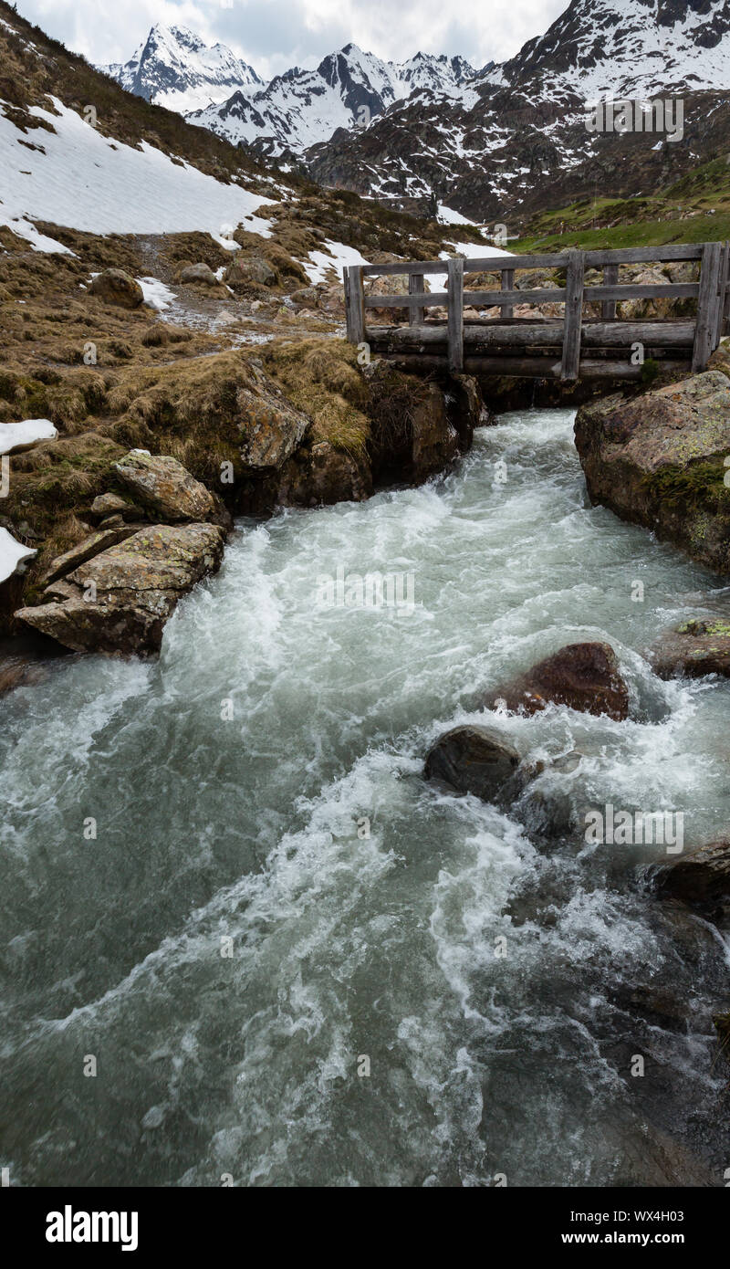 Summer Alps mountain stream Stock Photo - Alamy