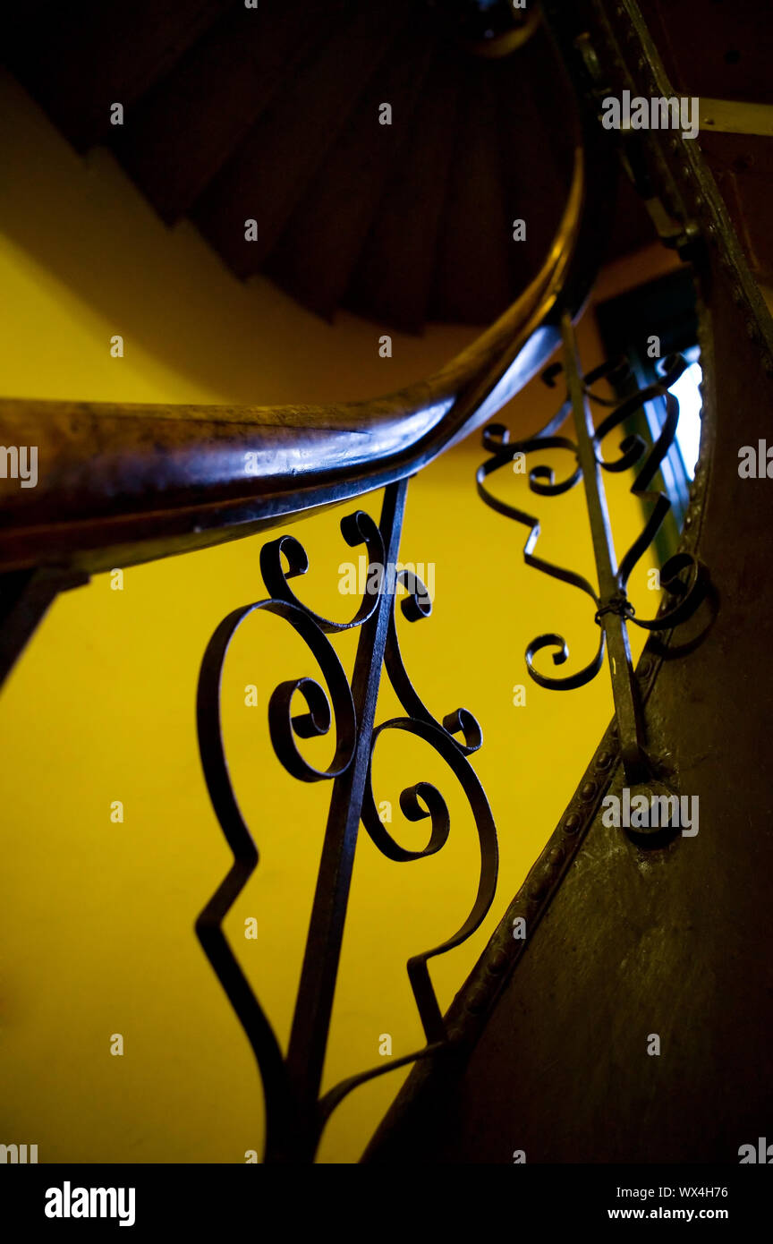 Vintage stair railing hi-res stock photography and images - Alamy