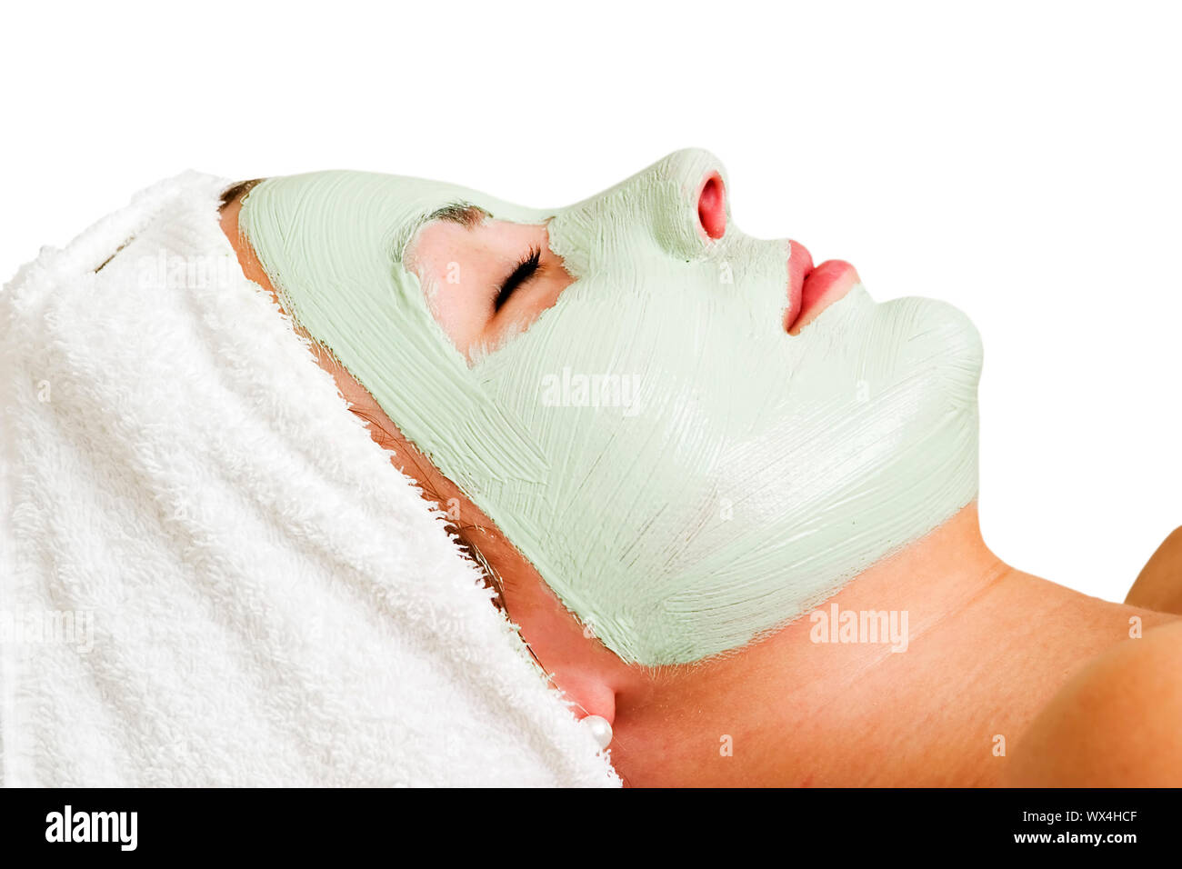 Facial Mask Relaxation Stock Photo - Alamy