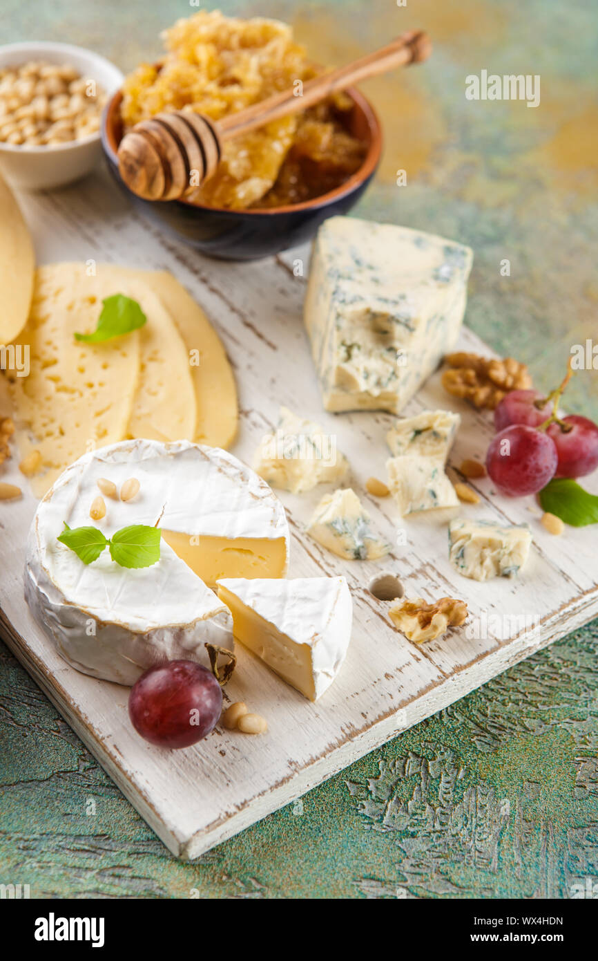Cheese with nuts Stock Photo - Alamy