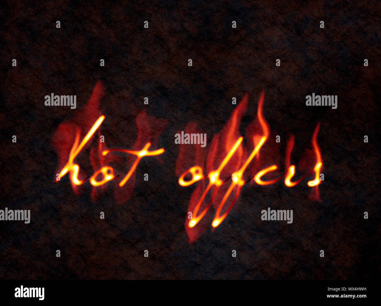 An illustration of a hot offers sign in fire Stock Photo - Alamy