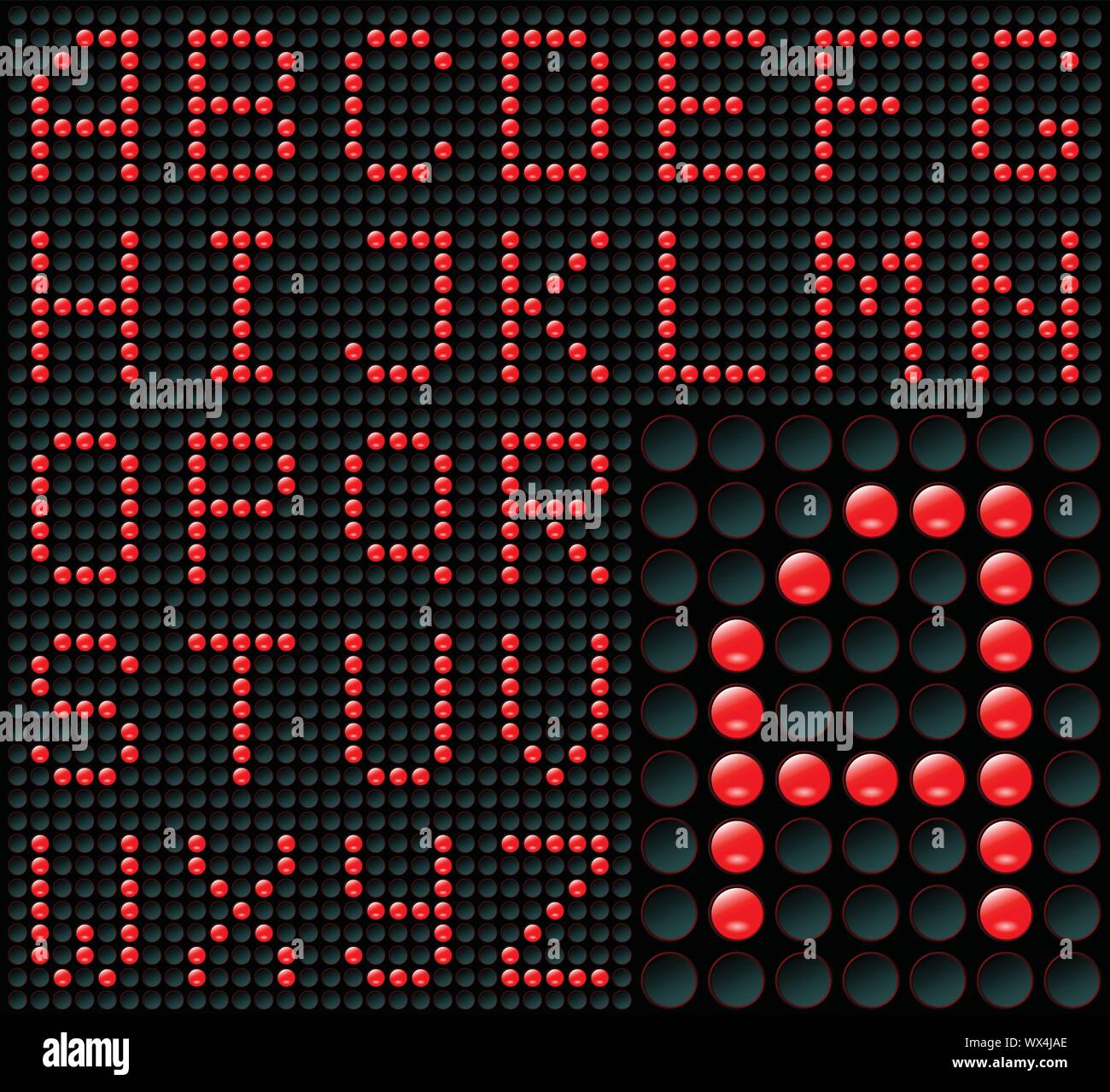 Dot matrix alphabet hi-res stock photography and images - Alamy