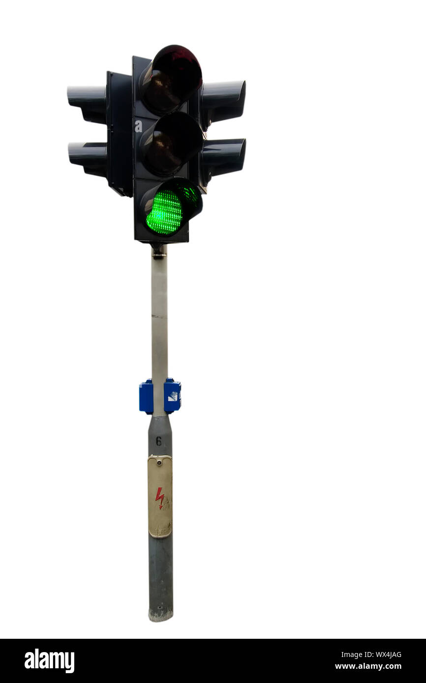Traffic light pole isolated Cut Out Stock Images & Pictures - Alamy