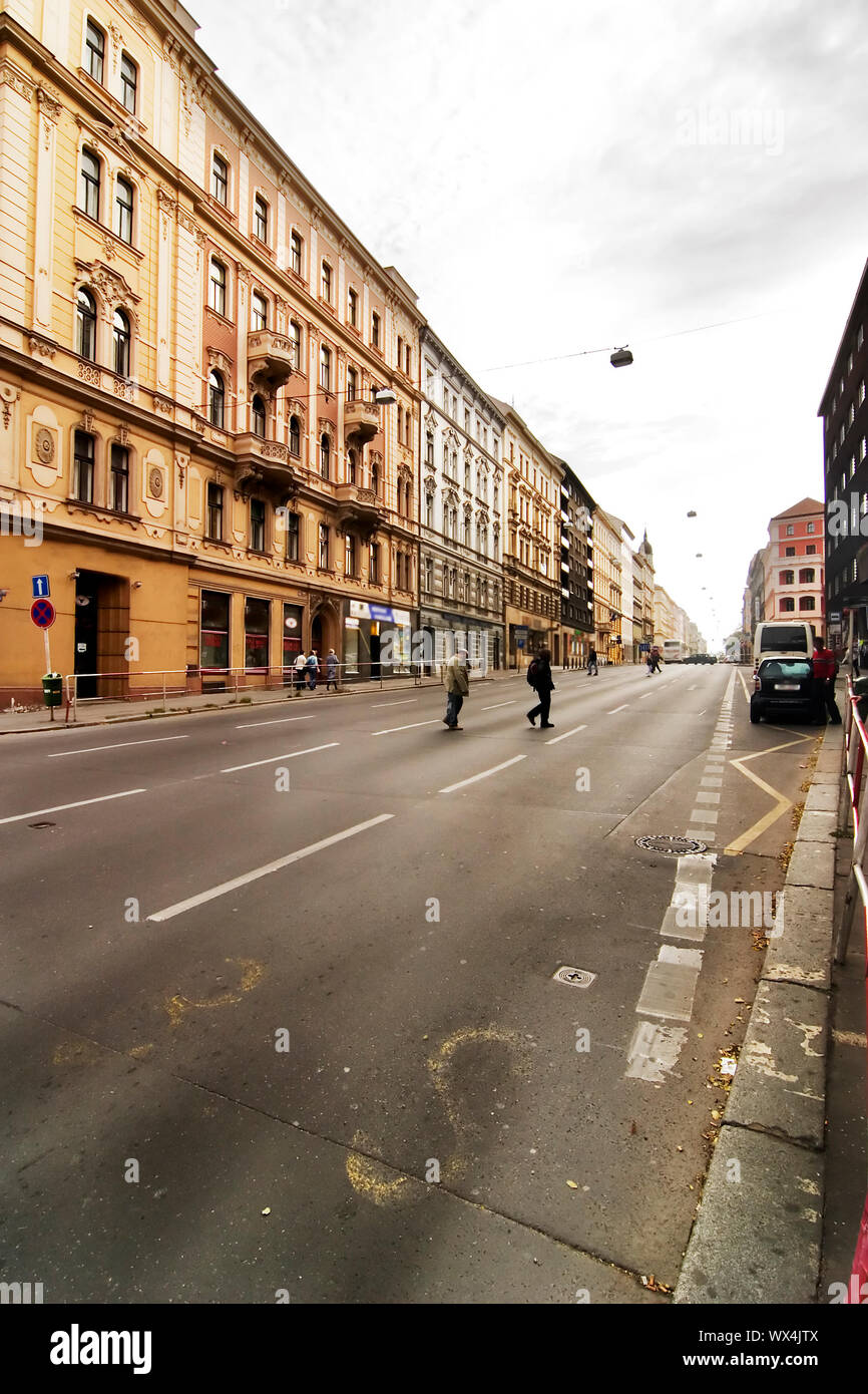 Prague Street Scene Stock Photo - Alamy