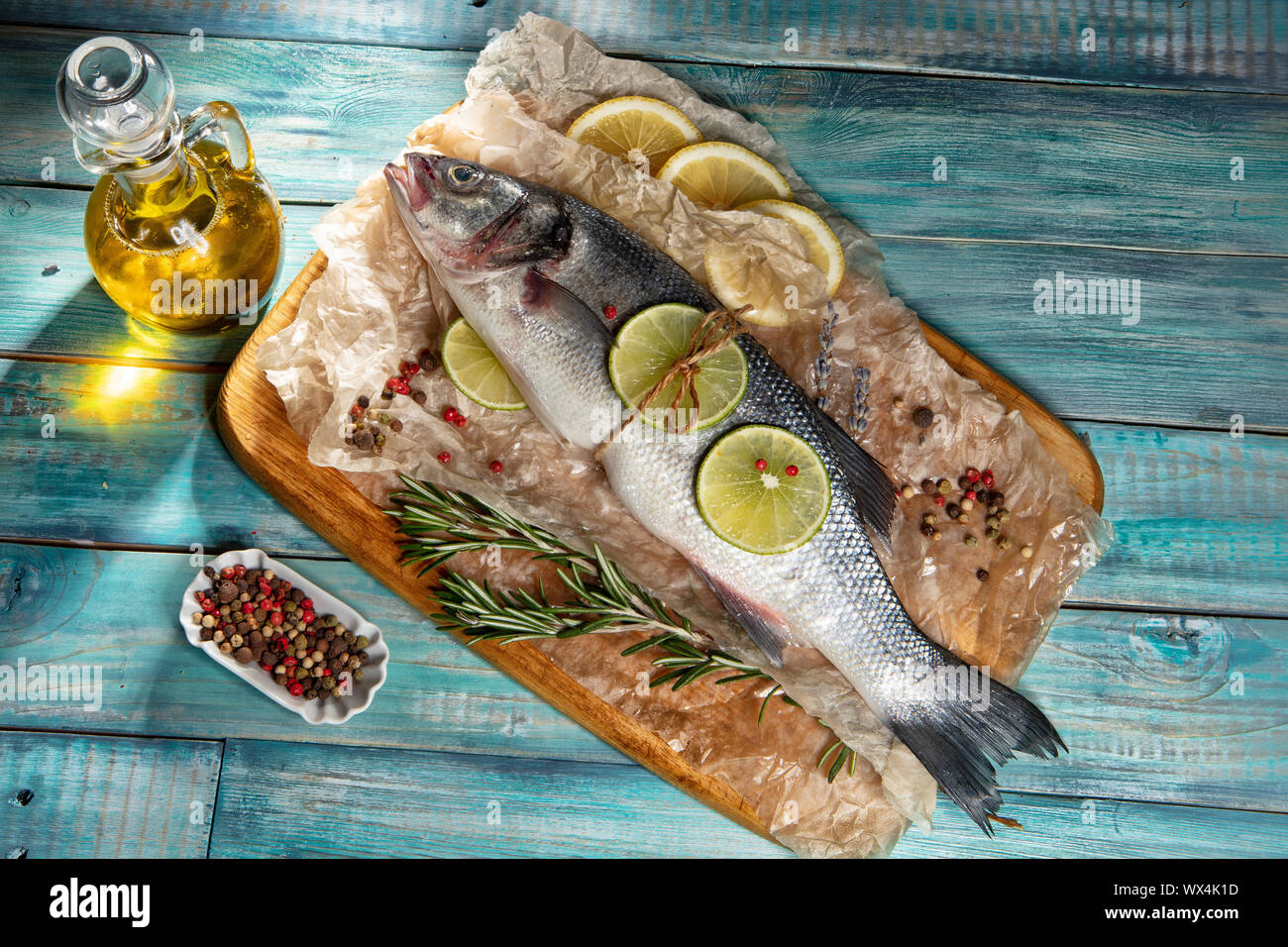 Fish And Oil Stock Photo - Alamy