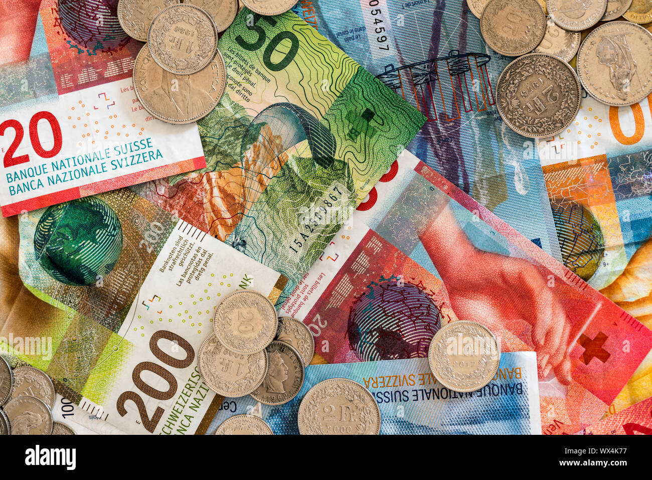 Swiss franc bill hi-res stock photography and images - Alamy