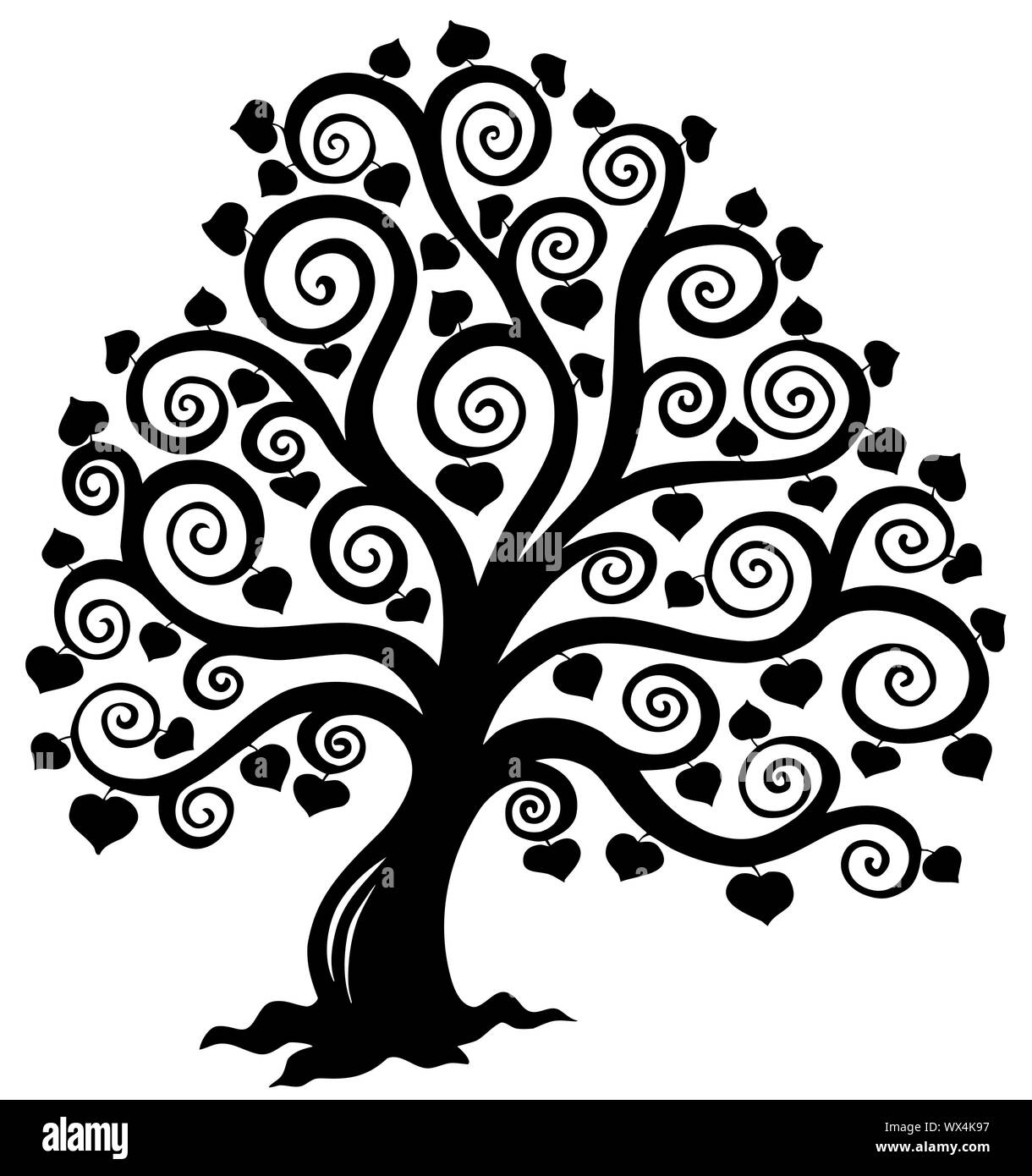 Stylized tree silhouette Stock Vector Image & Art - Alamy