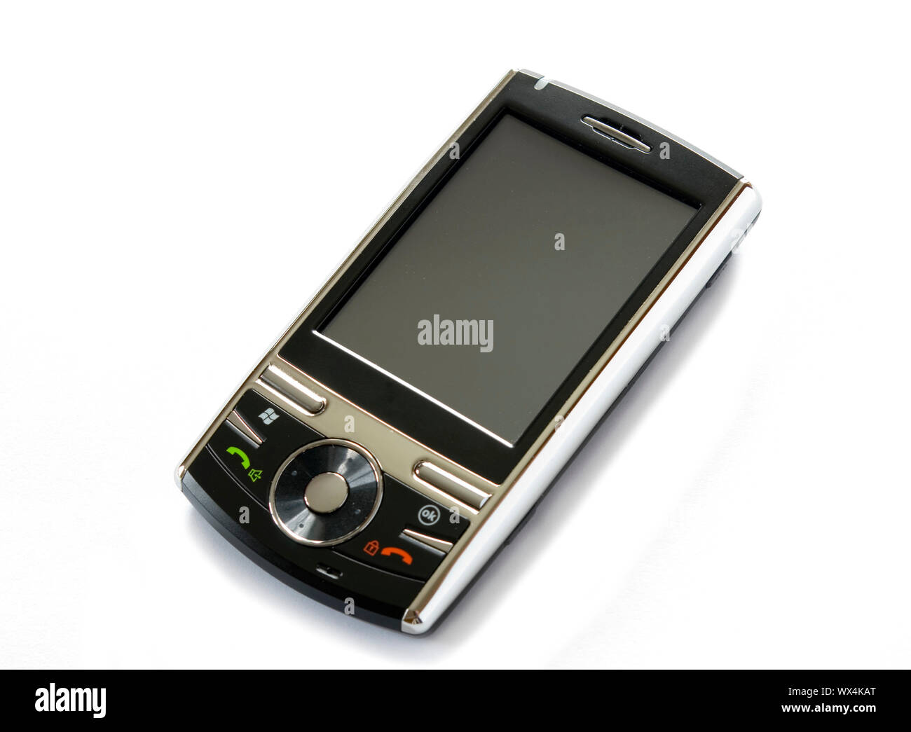 Modern communicator isolated over white Stock Photo - Alamy