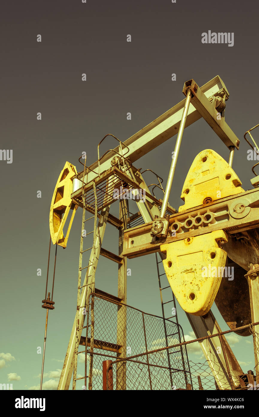 Oil pumpjack, industrial equipment. Rocking machines for power ...