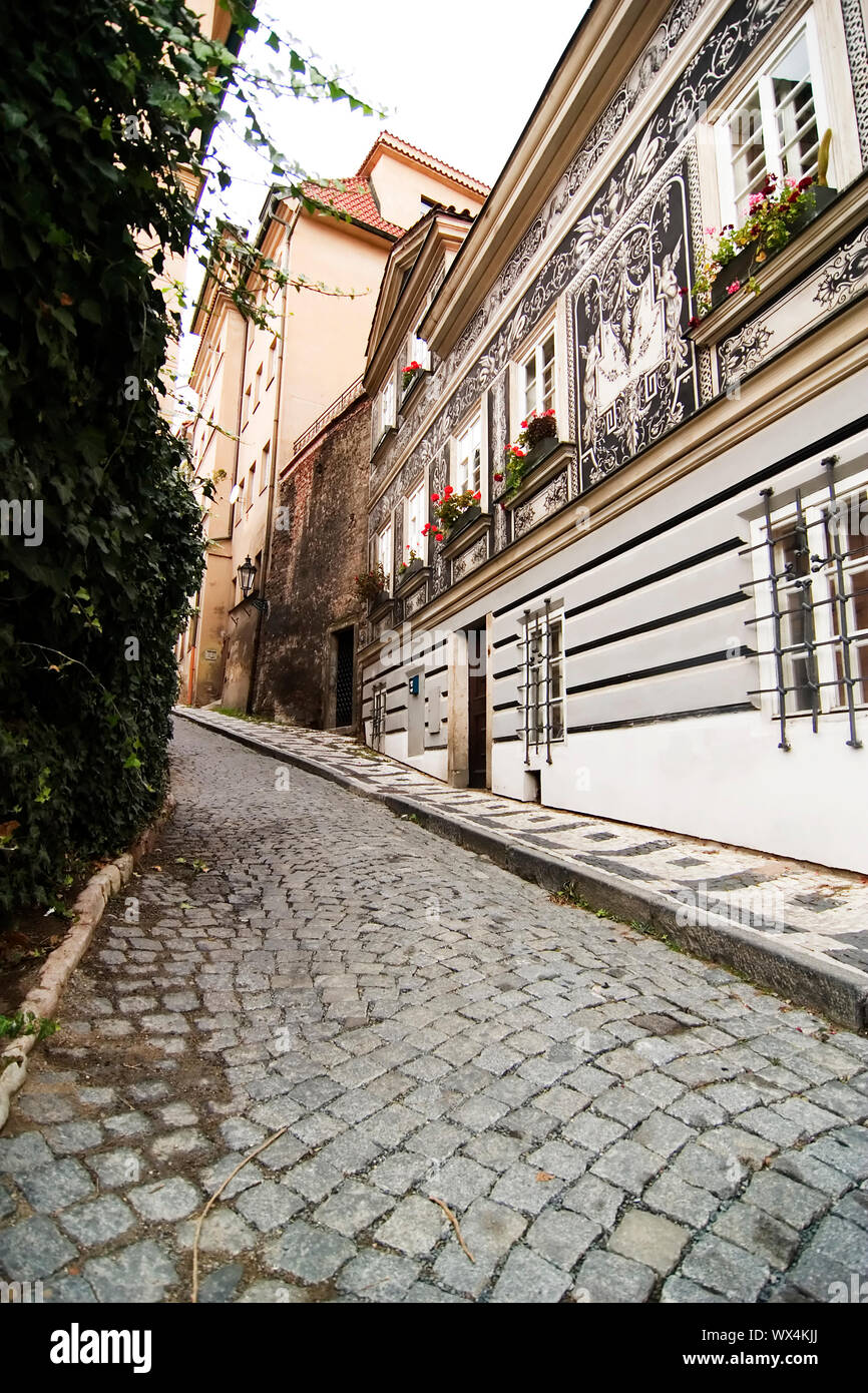 Small Street - Prague Stock Photo - Alamy