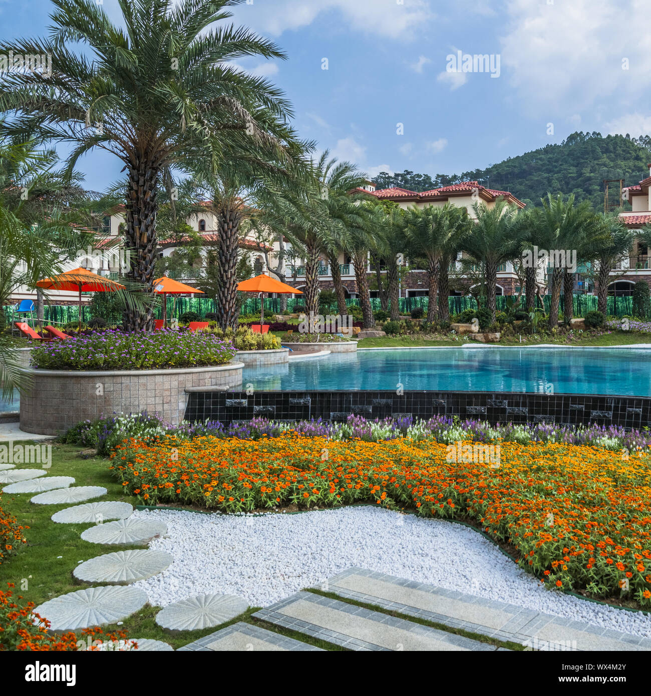 garden in hotel Stock Photo - Alamy