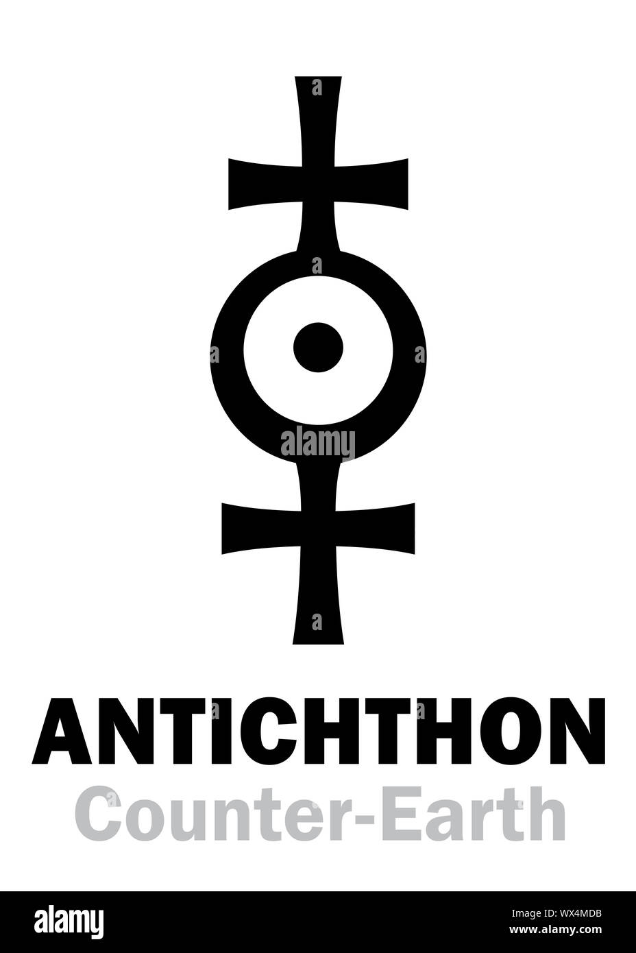 Astrology: Sign of ANTICHTHON (Counter-Earth Stock Photo - Alamy