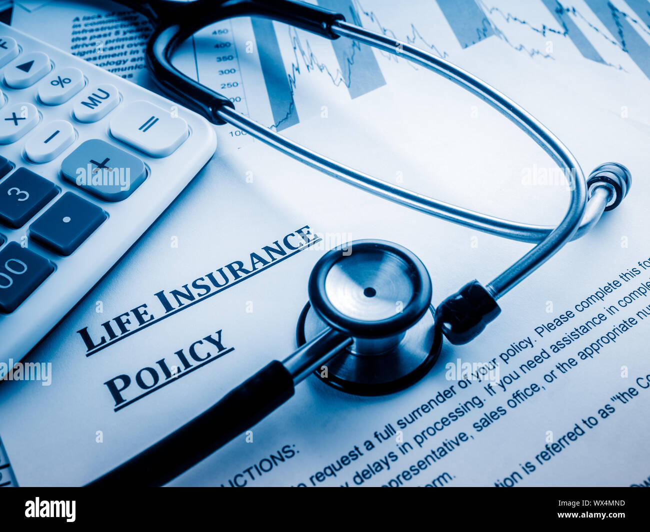 life insurance policy on the desk Stock Photo - Alamy