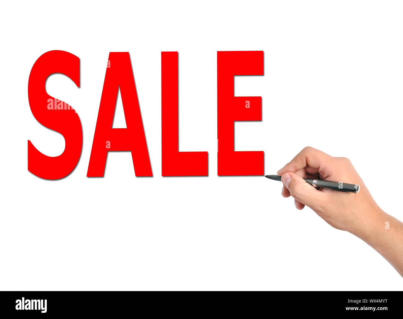 hand drawing sale symbol, close up Stock Photo - Alamy