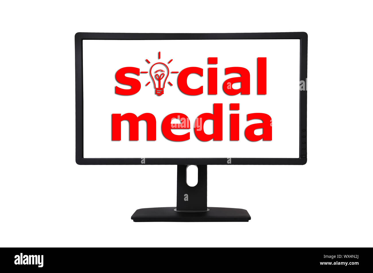 social media in computer monitor Stock Photo - Alamy