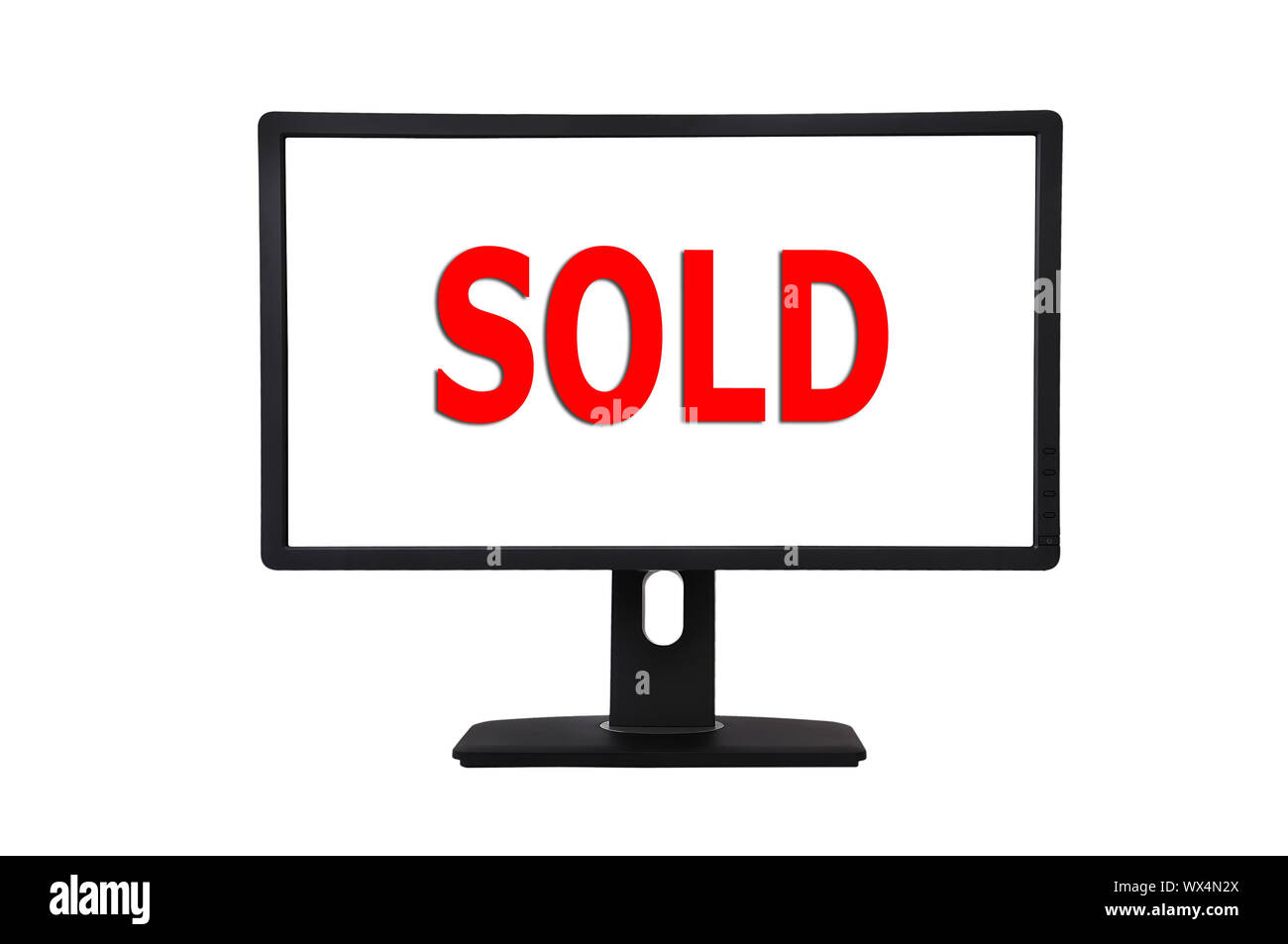 sold sign on a computer monitor Stock Photo - Alamy