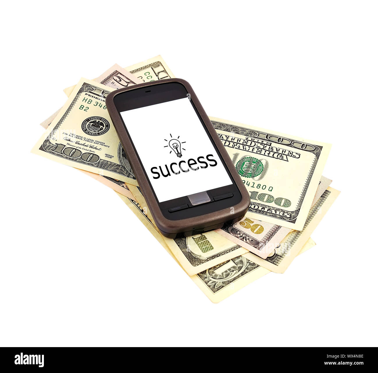 symbol of success in phone Stock Photo - Alamy