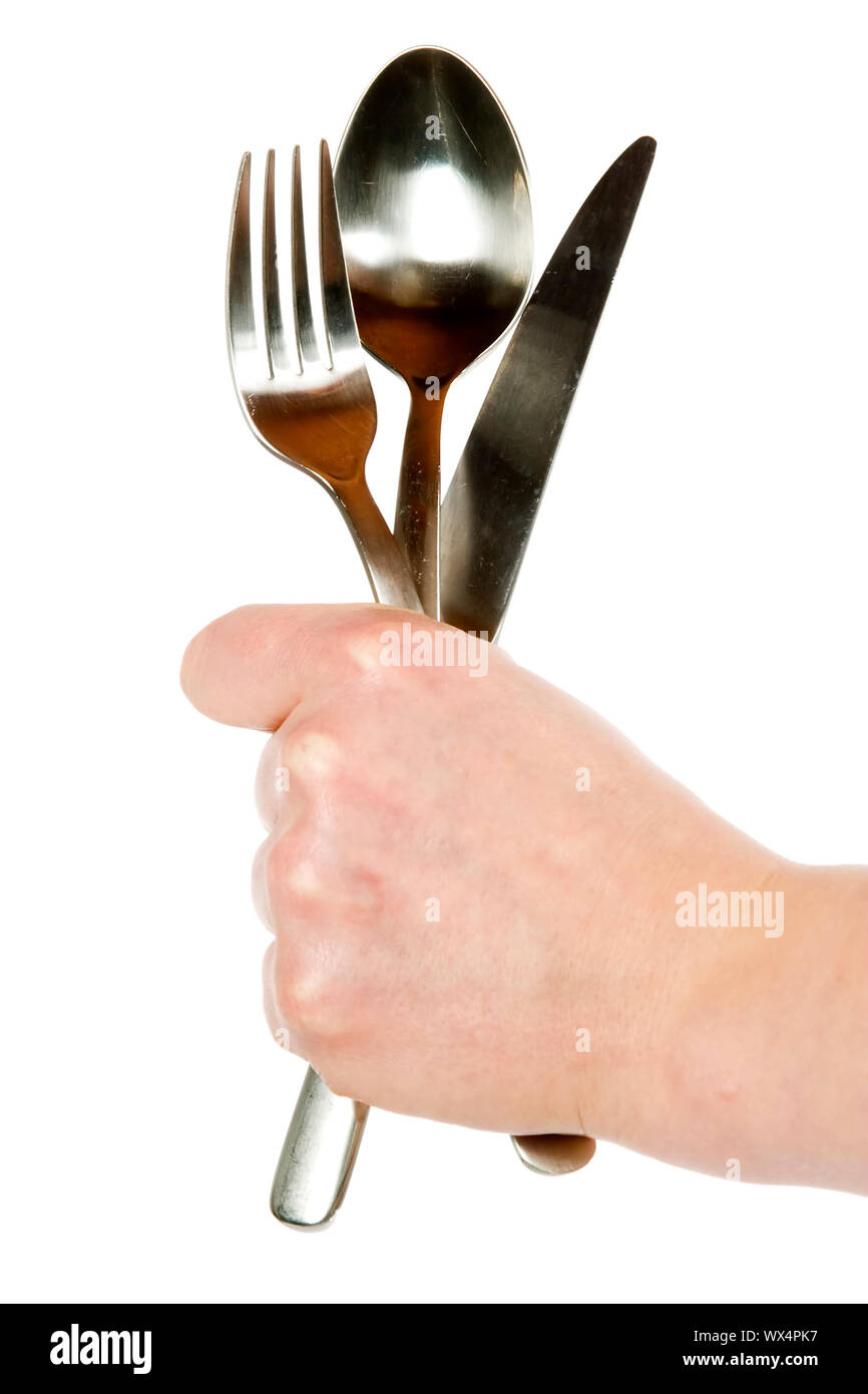 Knife, Fork and Spoon Stock Photo - Alamy