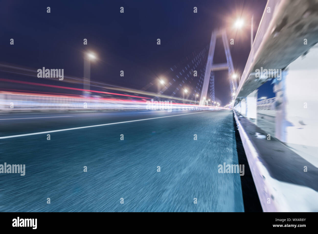 bridge traffic at night Stock Photo - Alamy