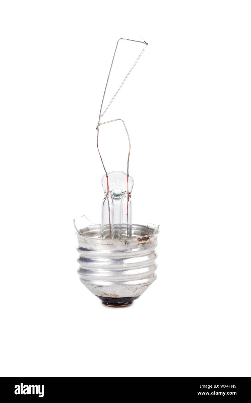 Broken electric light bulb Cut Out Stock Images & Pictures - Alamy