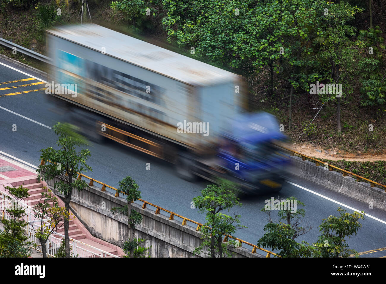 heavy truck delivery Stock Photo - Alamy