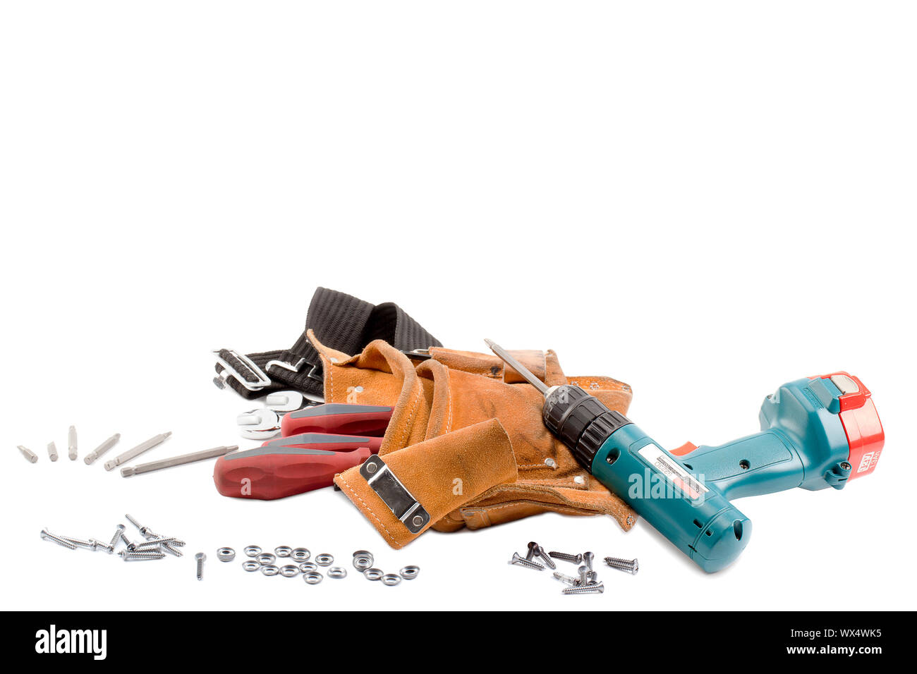 Tools collection isolated on white background Stock Photo - Alamy